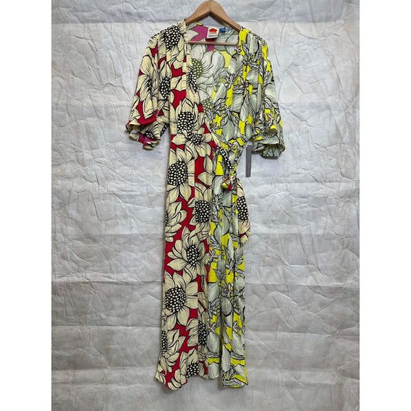 Dresses | Farm Rio X Anthropologie Floral Wrap Maxi Dress Size Xs ...